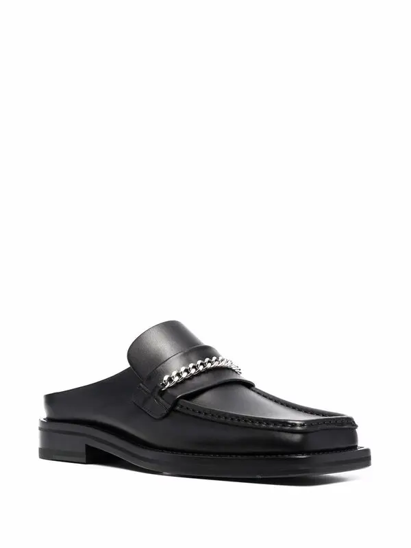 Martine Rose Square-toe Leather Loafers