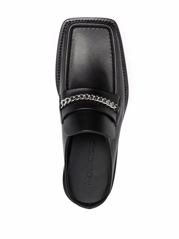 Martine Rose Square-toe Leather Loafers