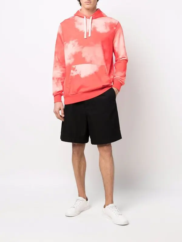 Paul Smith Cloud-print Pullover Hoodie - Red