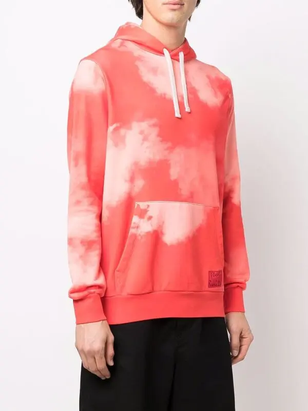 Paul Smith Cloud-print Pullover Hoodie - Red