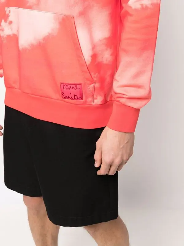 Paul Smith Cloud-print Pullover Hoodie - Red