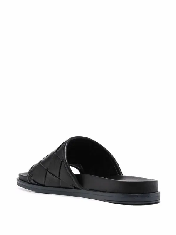 Casadei Interwoven Leather Sliders