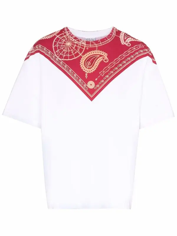 COUNTY OF MILAN Paisley-print Cotton T-shirt - White