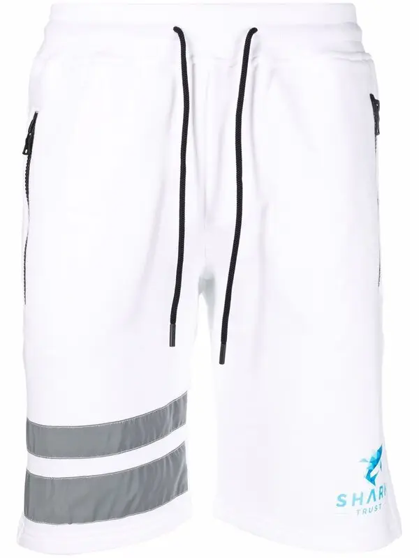 Paul & Shark Cotton Shorts With Shark Print