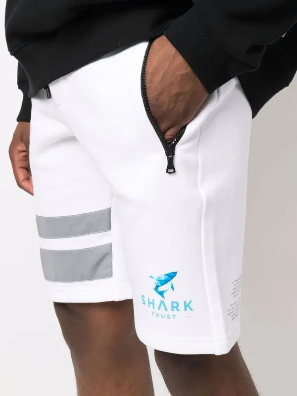 Paul & Shark Cotton Shorts With Shark Print