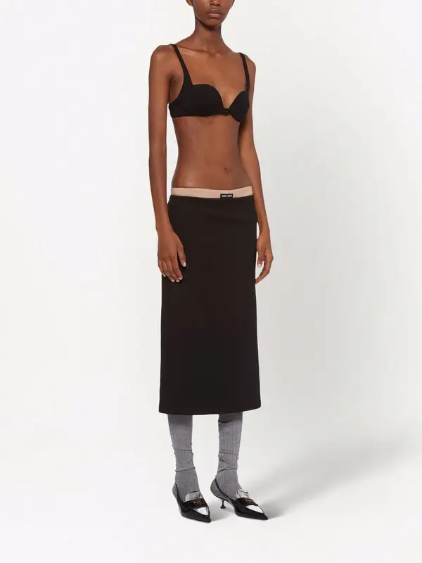 Miu Miu Jersey Logo Balconette Bra
