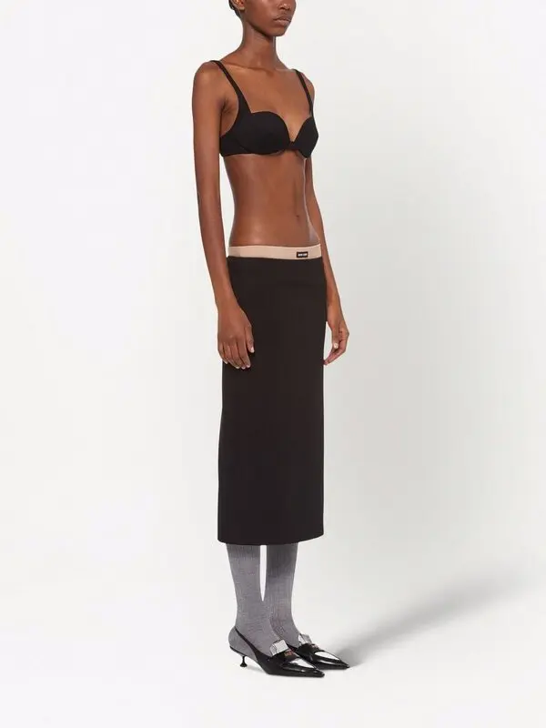Miu Miu Jersey Logo Balconette Bra