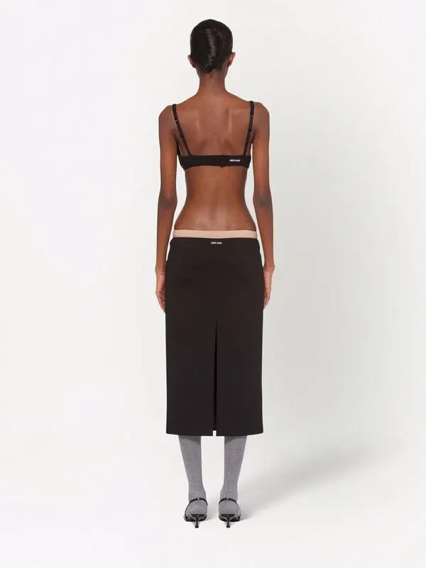 Miu Miu Jersey Logo Balconette Bra