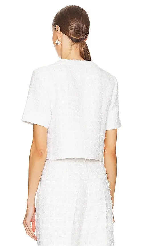 Amanda Uprichard Braswell Top - Kerrigan White Tweed