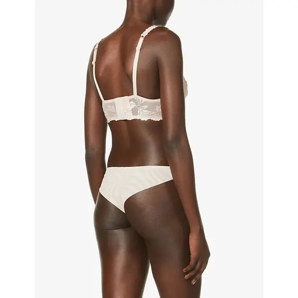 AUBADE Softessence Floral-embroidered Stretch-mesh Spacer Bra