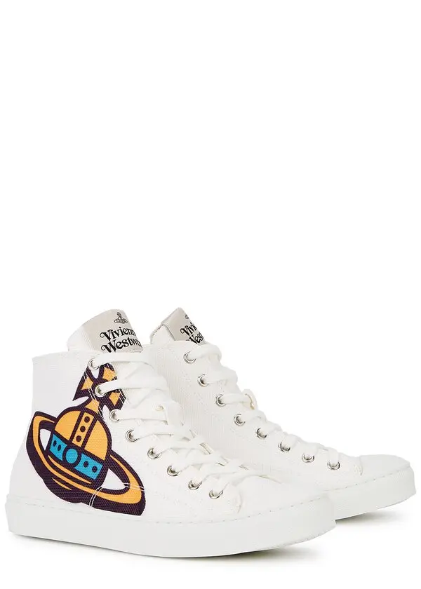 VIVIENNE WESTWOOD Orb-print Canvas High-top Sneakers