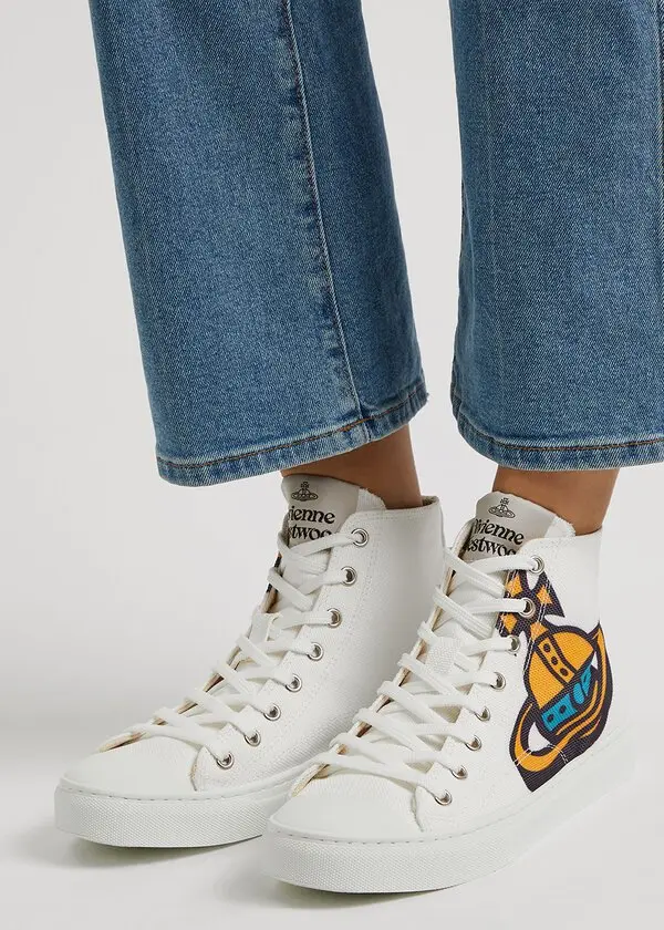 VIVIENNE WESTWOOD Orb-print Canvas High-top Sneakers
