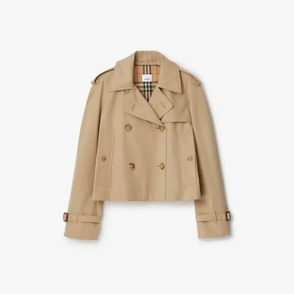 Burberry - Cropped Gabardine Trench Jacket