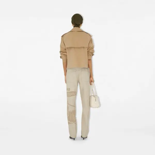 Burberry - Cropped Gabardine Trench Jacket