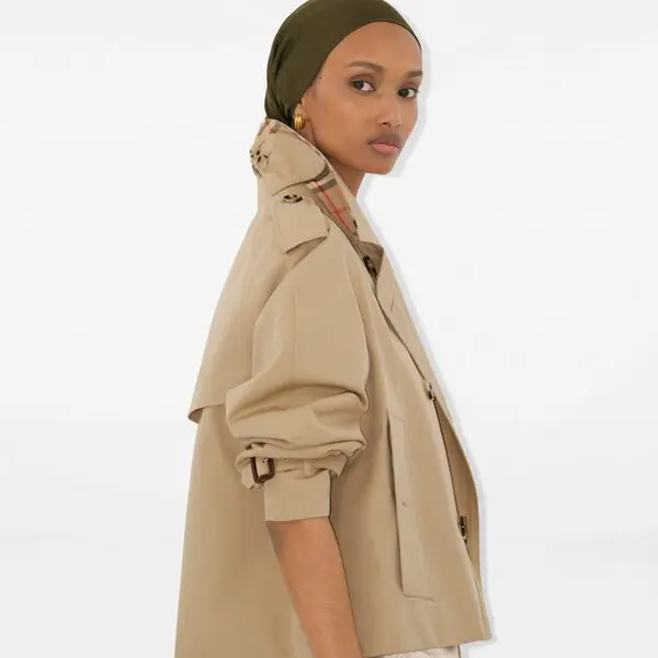 Burberry - Cropped Gabardine Trench Jacket