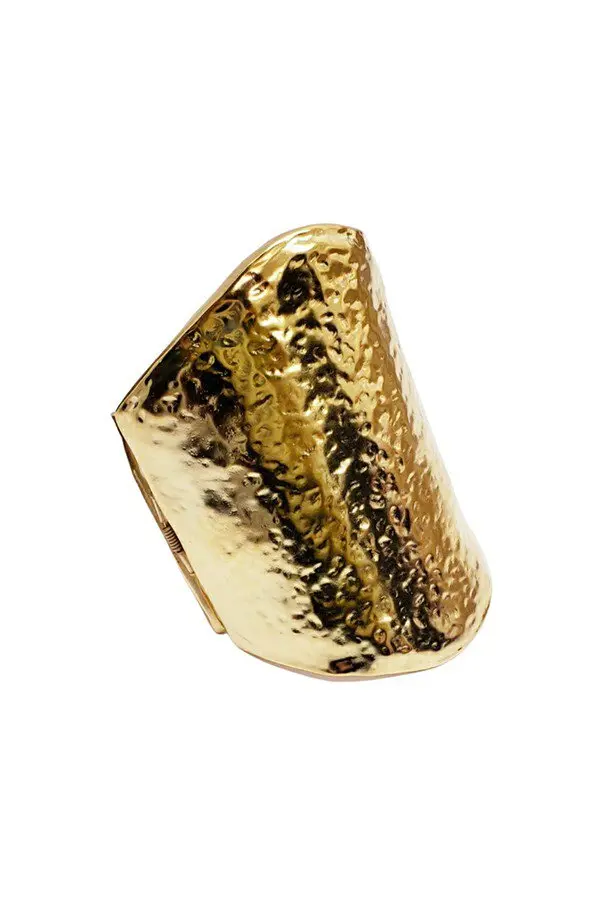 KENNETH JAY LANE Satin Hammered Cuff