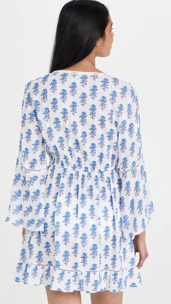 Playa Lucila Mini Border Print Kimono