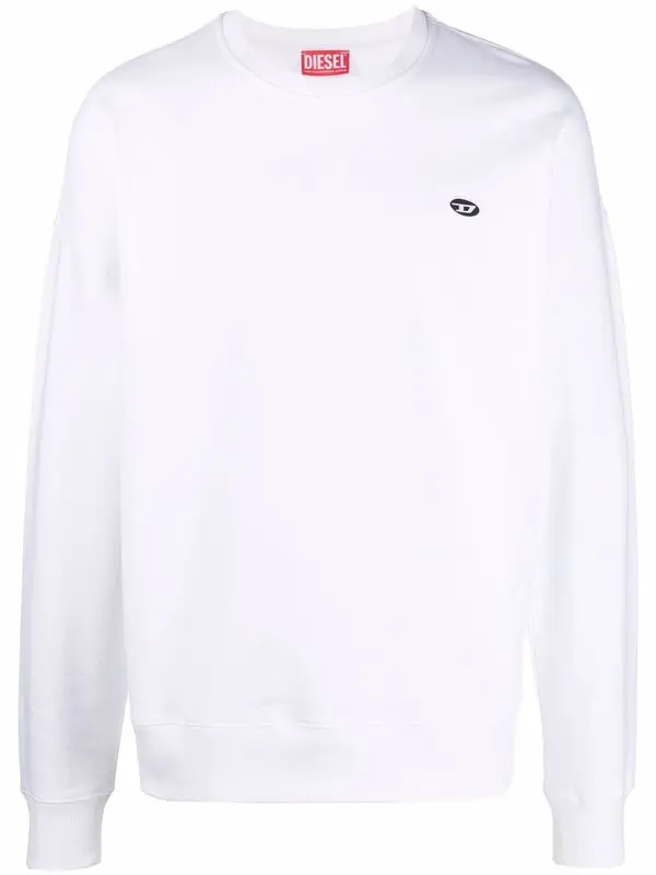 DIESEL S-rob-doval-pj Cotton Sweatshirt - White