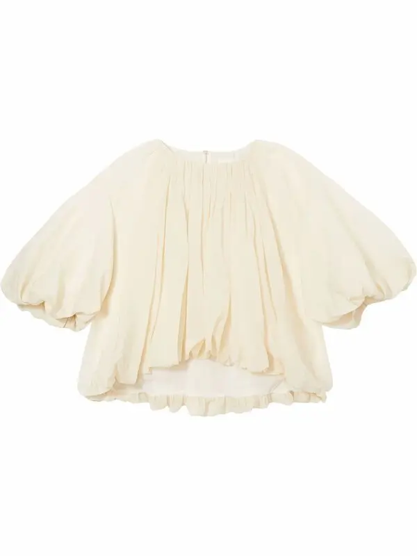 Khaite Alma Puff-sleeve Blouse