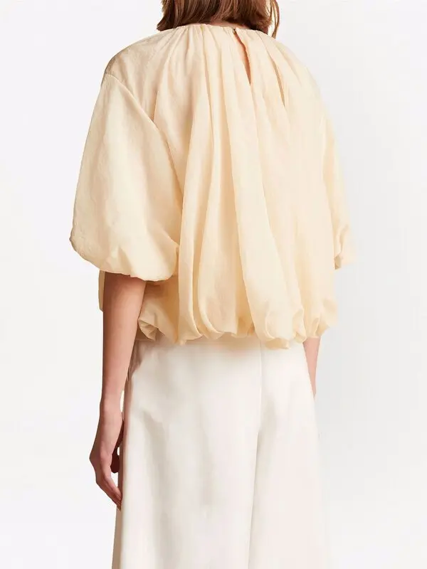 Khaite Alma Puff-sleeve Blouse