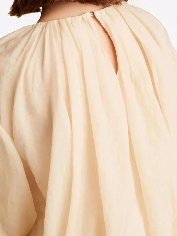 Khaite Alma Puff-sleeve Blouse
