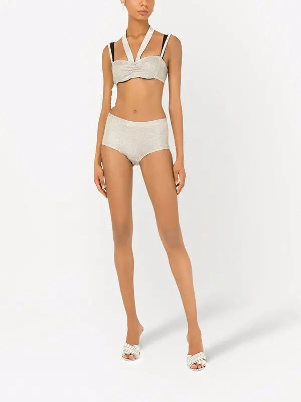 Dolce & Gabbana Crystal Mesh Bandeau Top