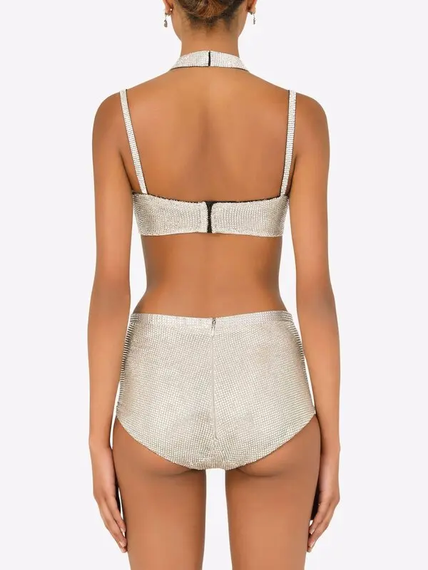 Dolce & Gabbana Crystal Mesh Bandeau Top