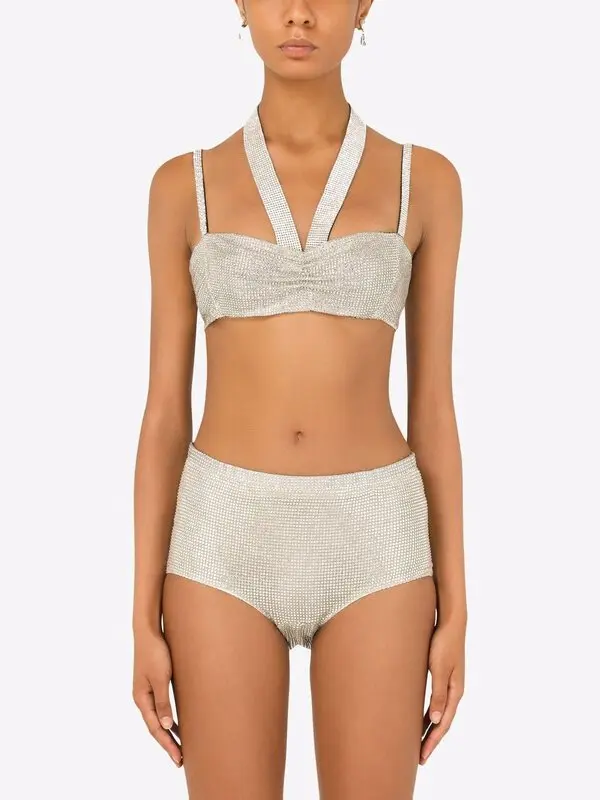 Dolce & Gabbana Crystal Mesh Bandeau Top