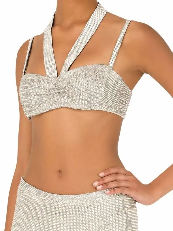Dolce & Gabbana Crystal Mesh Bandeau Top