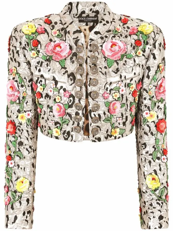 Dolce & Gabbana Embroidered Jacquard Jacket