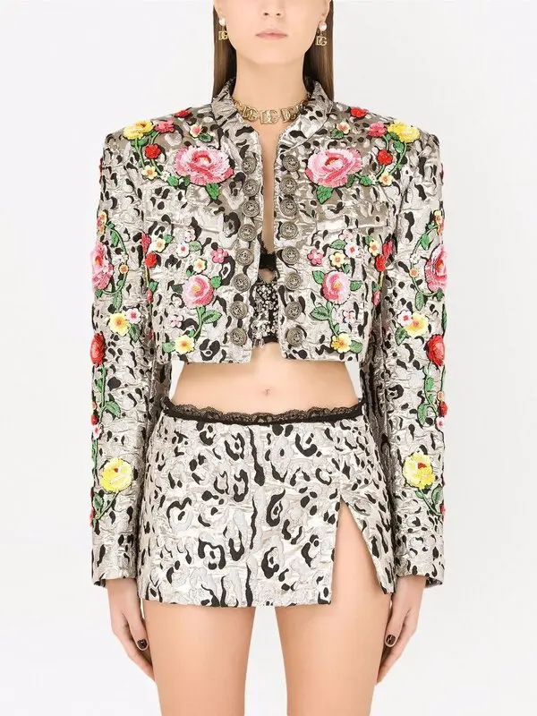 Dolce & Gabbana Embroidered Jacquard Jacket