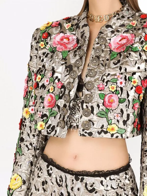 Dolce & Gabbana Embroidered Jacquard Jacket