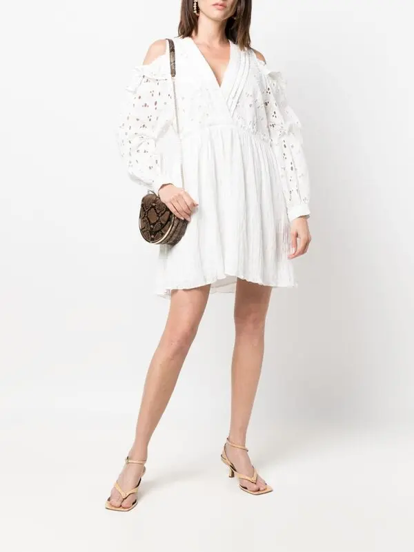IRO PARIS Cold-shoulder Floral Mini Dress