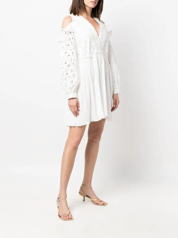 IRO PARIS Cold-shoulder Floral Mini Dress