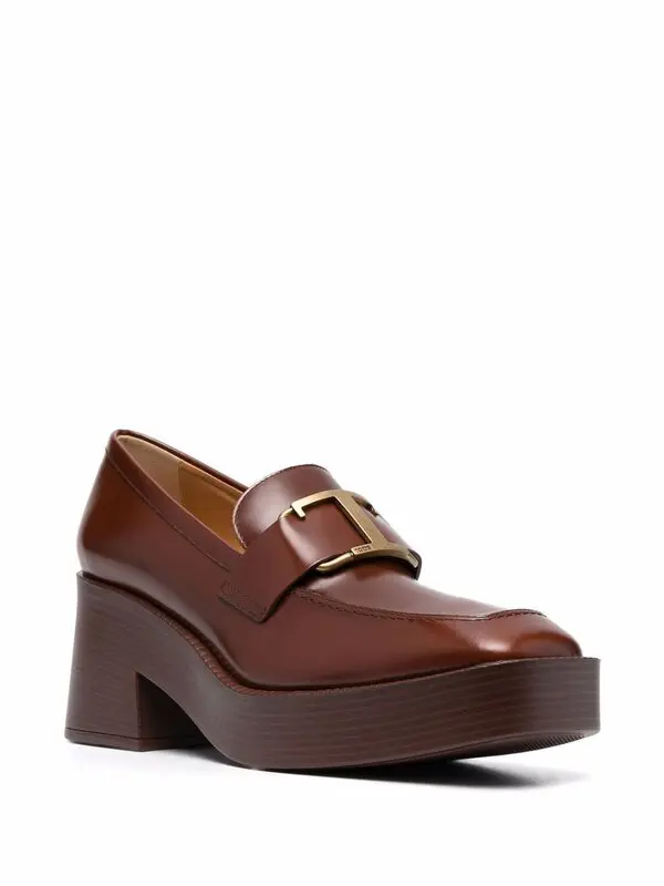 TOD'S Square-toe Leather Loafers