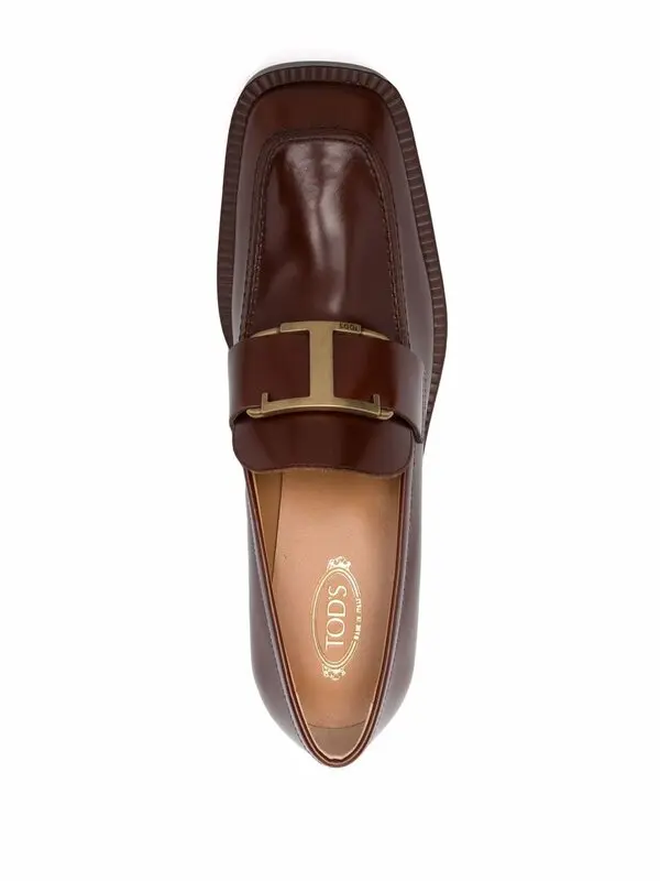 TOD'S Square-toe Leather Loafers