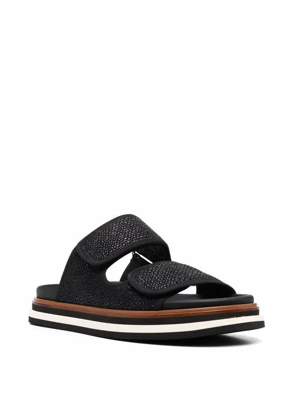 Hogan Touch-strap Flat Sandals