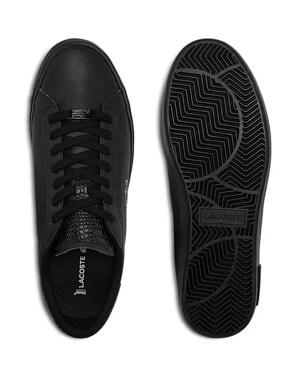 Lacoste Powercourt Leather Sneakers - Black