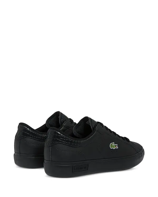 Lacoste Powercourt Leather Sneakers - Black