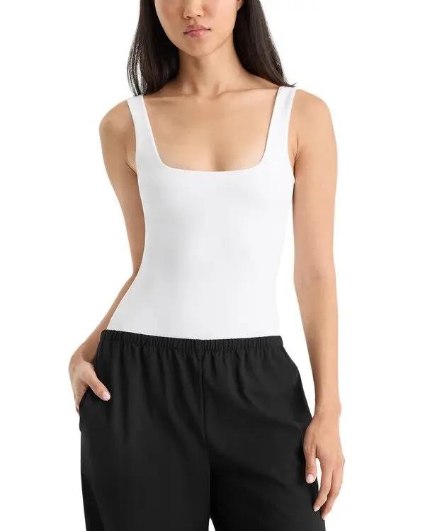 Good American Modern Tank Bodysuit - White