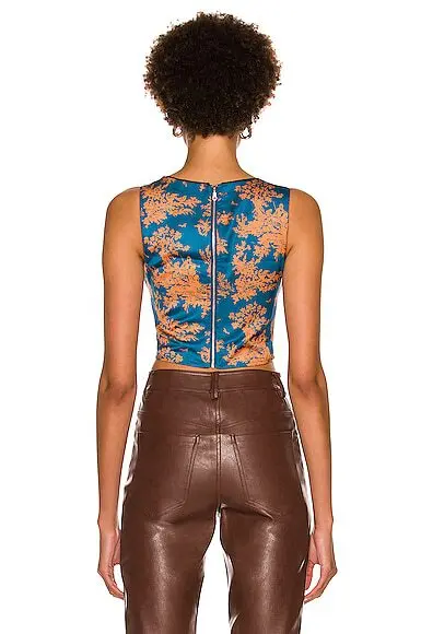 Miaou Campbell Corset Top In Blue