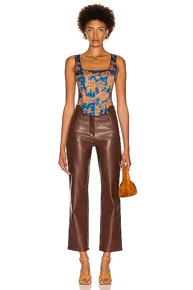 Miaou Campbell Corset Top In Blue