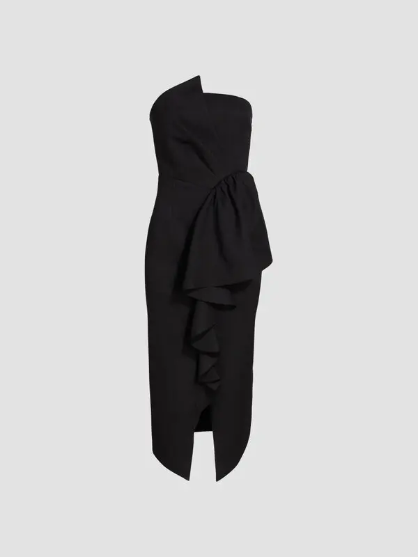 ELLIATT Reception Ruffled Cocktail Dress - Black