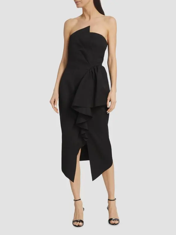 ELLIATT Reception Ruffled Cocktail Dress - Black