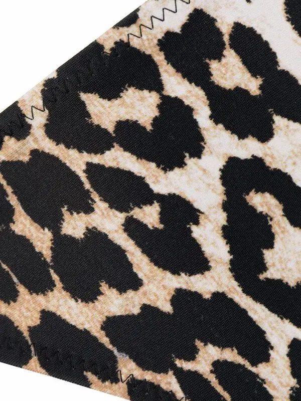GANNI Leopard-print Bikini Bottom - Neutrals