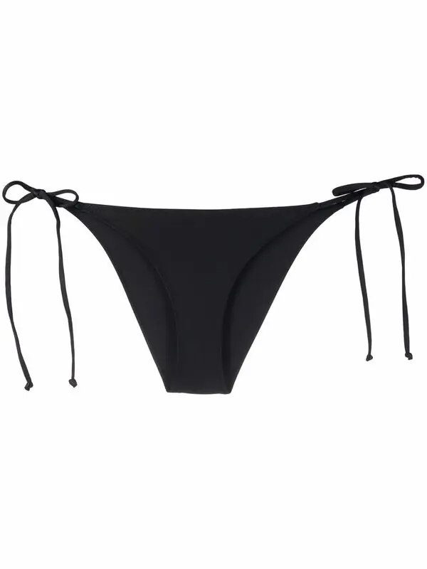 GANNI Side-tie Bikini Bottom - Black