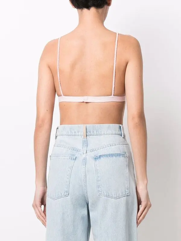 Andamane Stripe-print Bralette Top