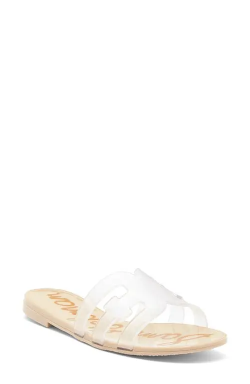 Sam Edelman Bay Jelly Slide Sandal - Clear/ Sand