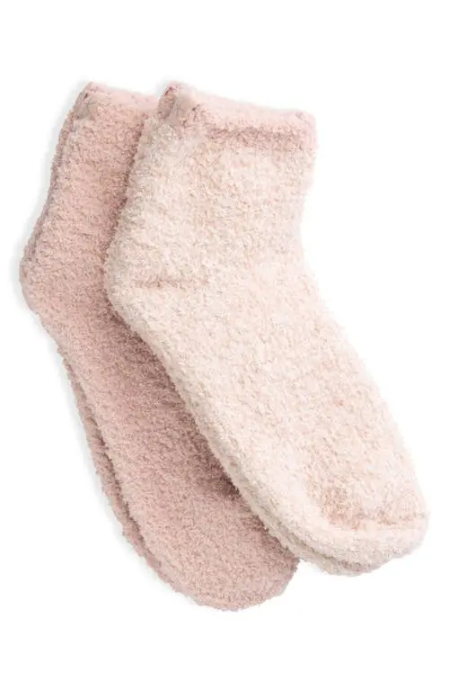 Barefoot Dreams Cozychic™ Ankle Socks 2-pack - Dusty Rose Multi
