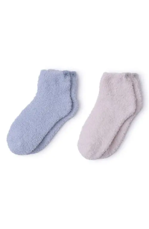 Barefoot Dreams Cozychic™ Ankle Socks 2-pack - Snow Drop Multi